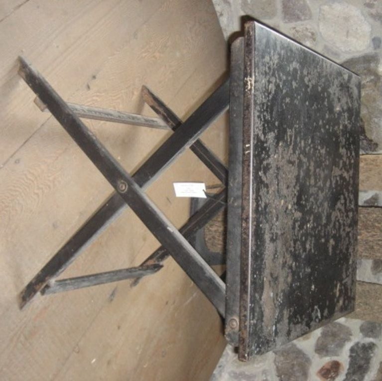 Vintage Metal Folding Table at 1stDibs | antique metal folding table ...