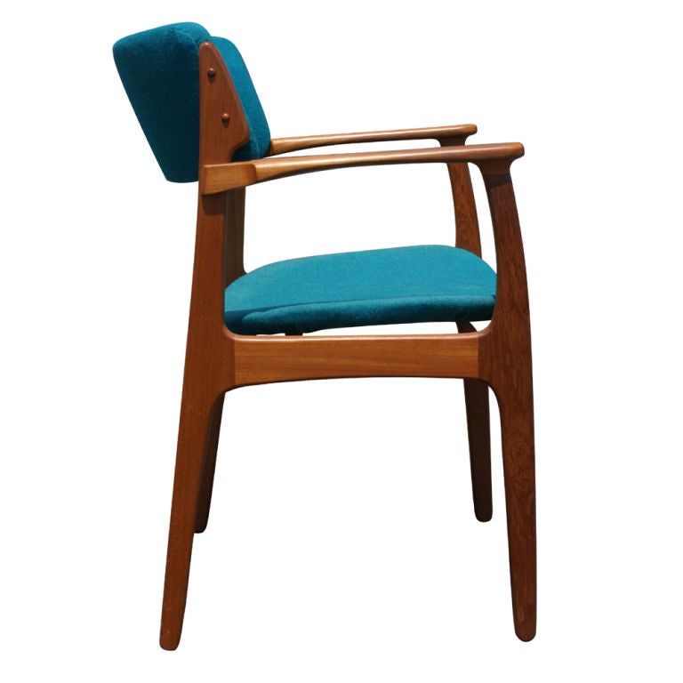 Erik Buck For Povl Dinesen Teak Dining Table And Six Chairs at 1stDibs