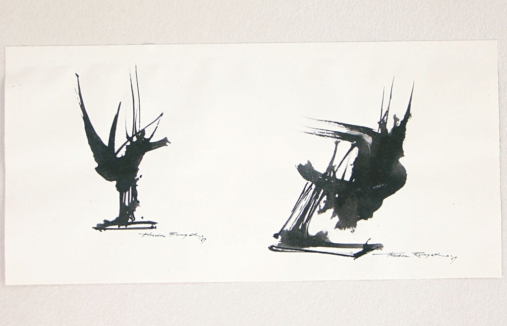 Theodore Roszak - Original Abstract Ink Drawings - circa 1950's at ...