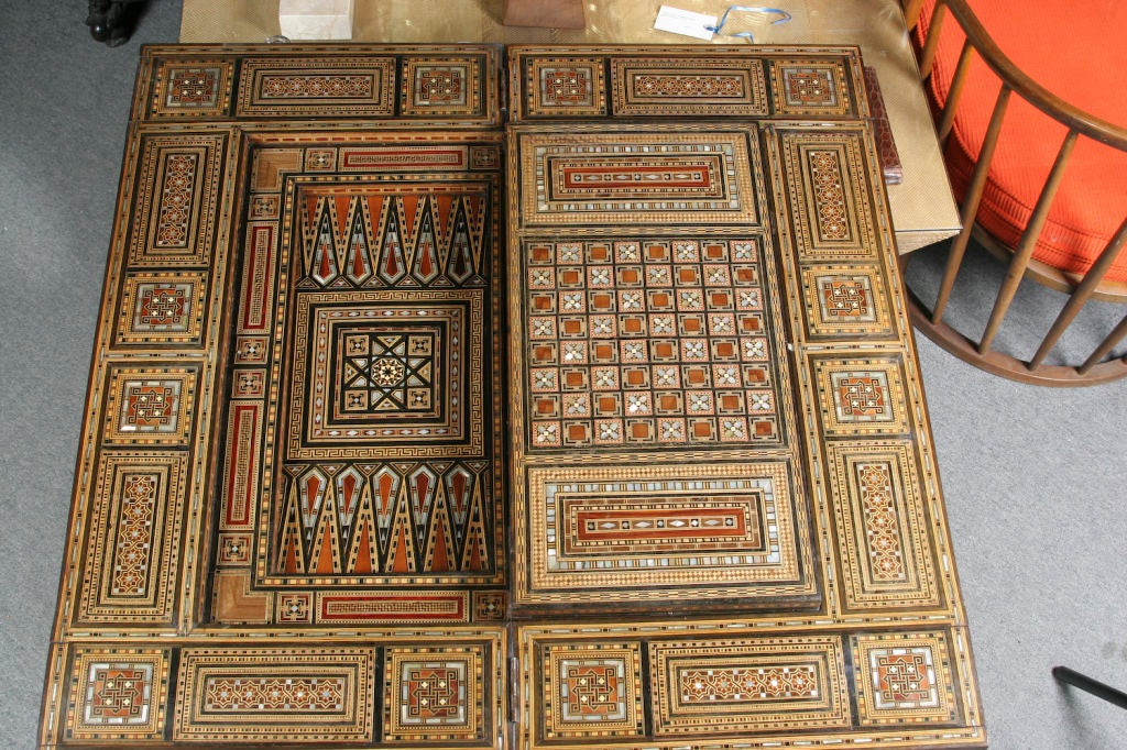Extremely Fine, Extensively Inlaid Syrian Gaming Table at 1stDibs ...