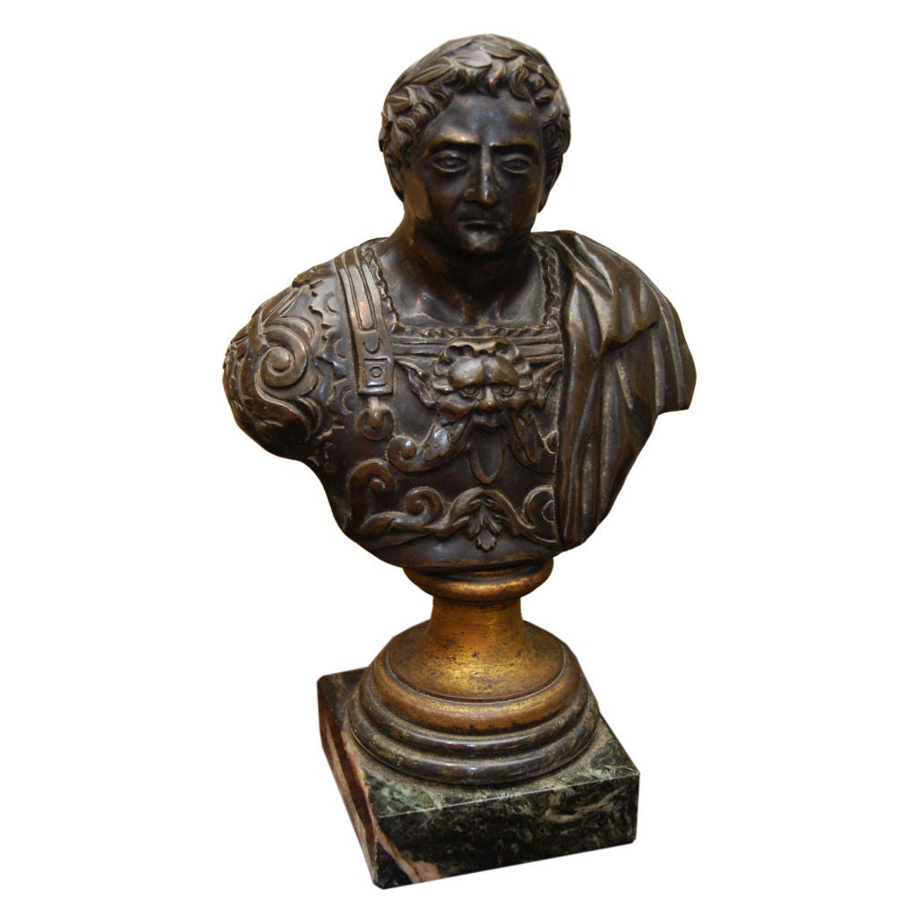 Bronze Bust of Roman General For Sale at 1stDibs