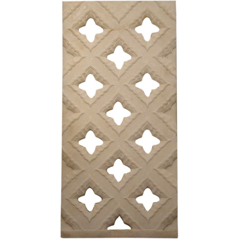 White Marble Carved Decorative Element at 1stDibs