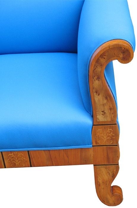 Pair of Hungarian Biedermeier Bergeres/Club Chairs at 1stDibs