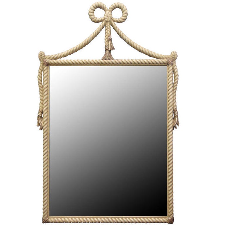 Carved Rope and Tassel Form Mirror For Sale at 1stDibs