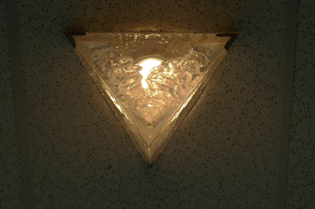 Lucite Iceberg Pyramid Ceiling Light at 1stDibs