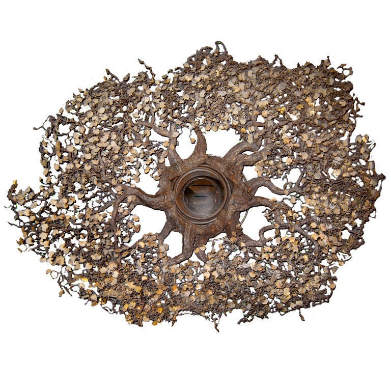 20th Century Hand-Forged Iron and Metal Tree/Branch Sculpture at 1stDibs