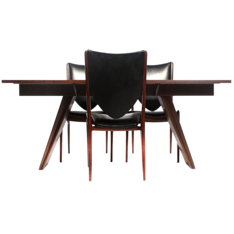 Solid Walnut Console Table by Vladimir Kagan at 1stDibs