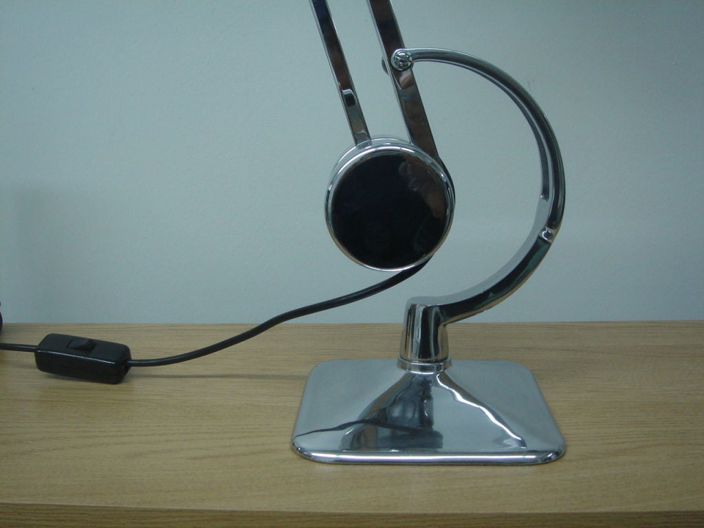 English Chrome Counterweight Desk Lamp by Hadrill and Horstman at 1stDibs