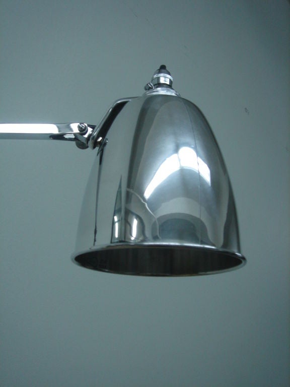 English Chrome Counterweight Desk Lamp by Hadrill and Horstman at 1stDibs