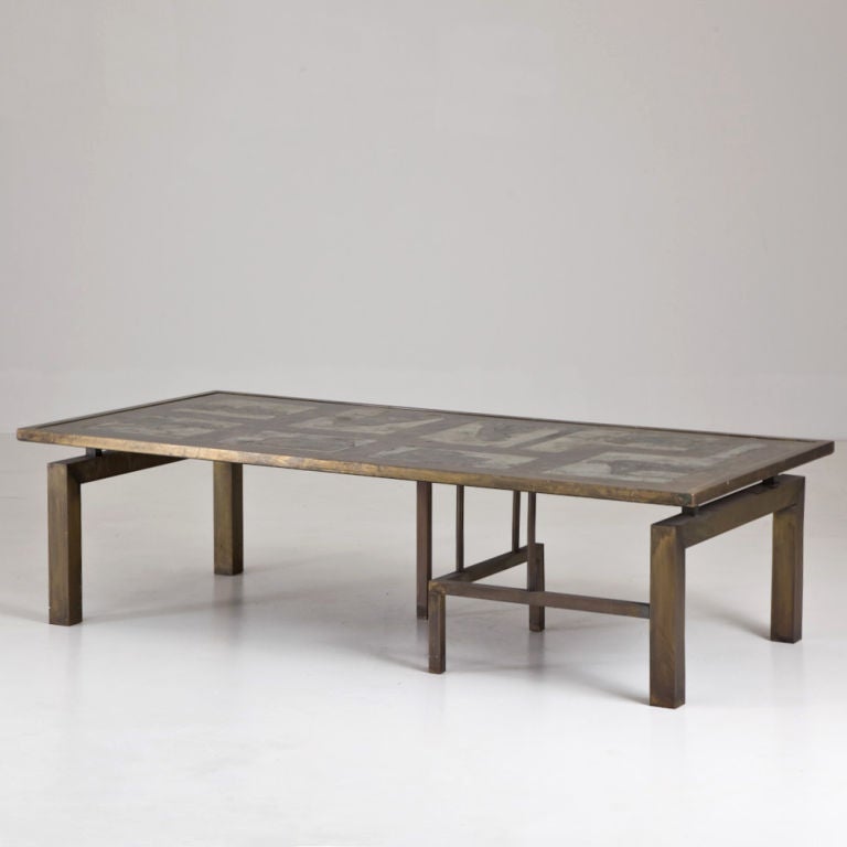 A Medici Style Bronze Cocktail Table designed by LaVerne at 1stDibs