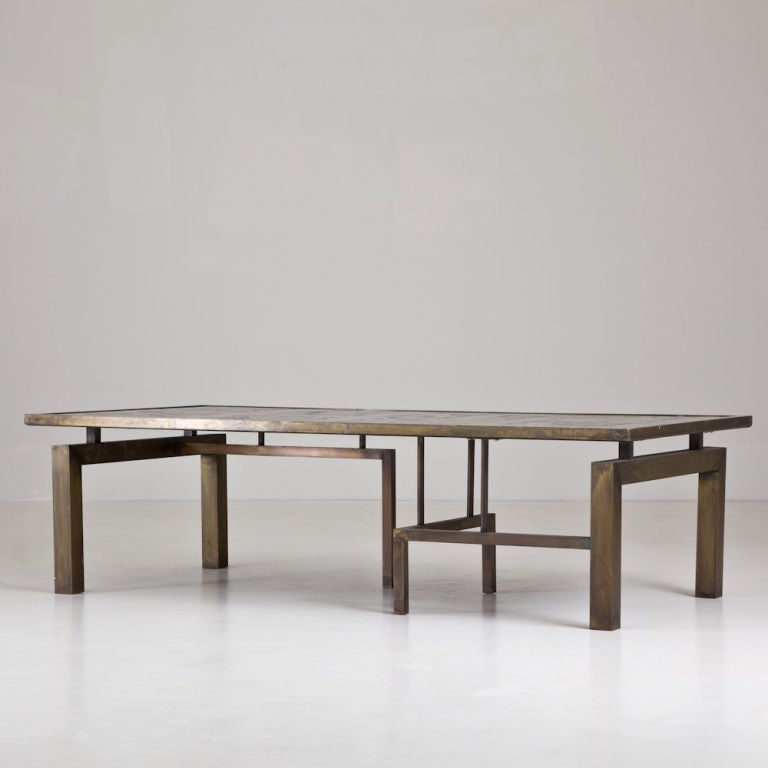 A Medici Style Bronze Cocktail Table designed by LaVerne at 1stDibs