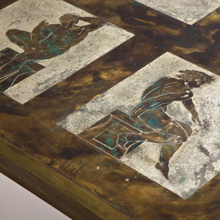 A Medici Style Bronze Cocktail Table designed by LaVerne at 1stDibs