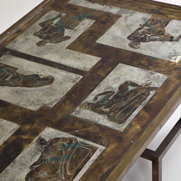 A Medici Style Bronze Cocktail Table designed by LaVerne at 1stDibs