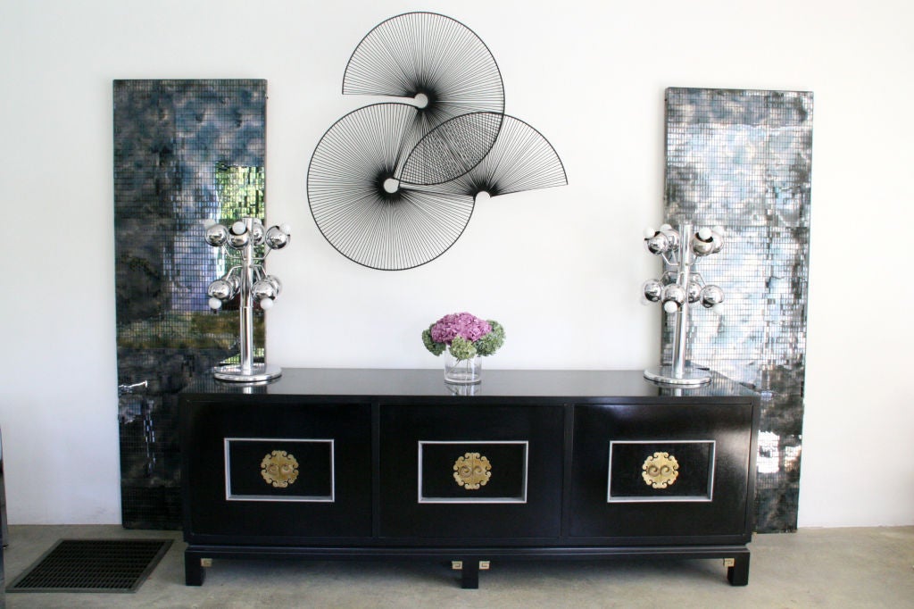 Curtis Jere Large Black Spoke Wall Art Sculpture For Sale at 1stDibs