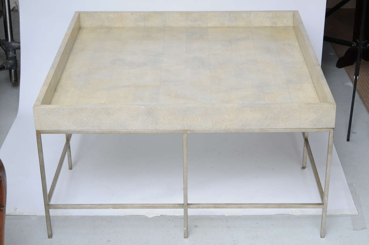 Faux Painted Shagreen Coffee Table at 1stDibs