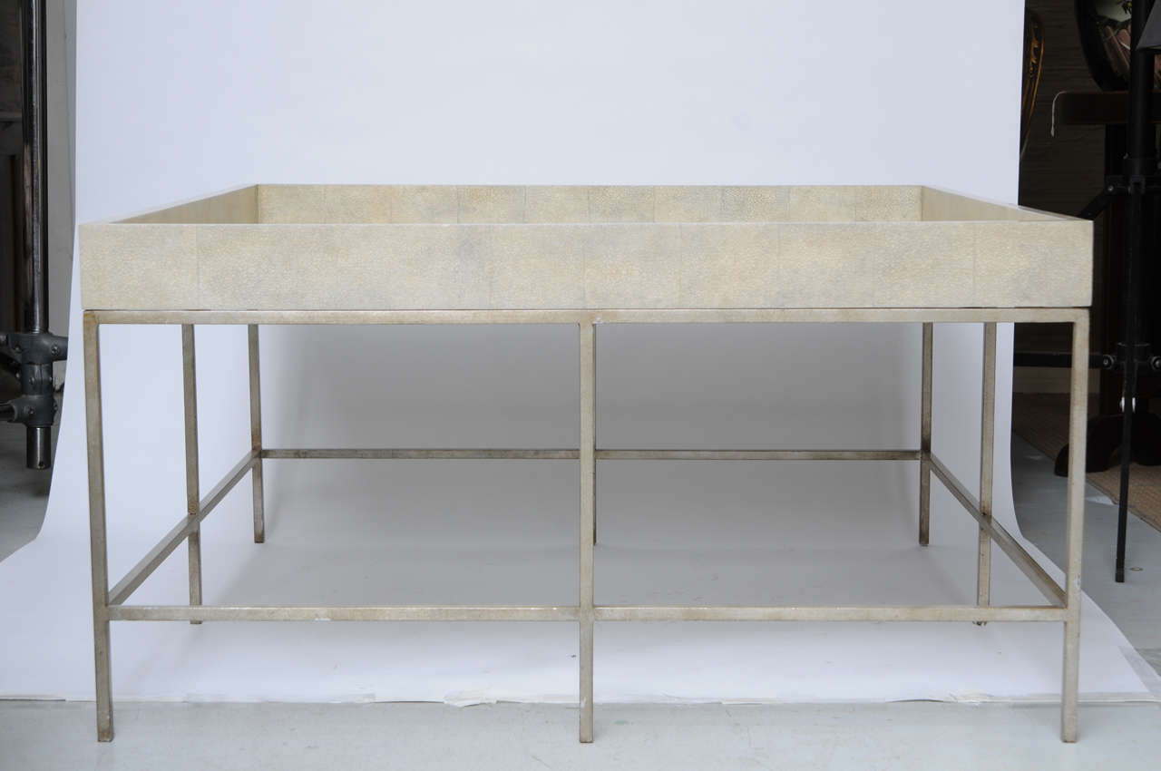 Faux Painted Shagreen Coffee Table at 1stDibs