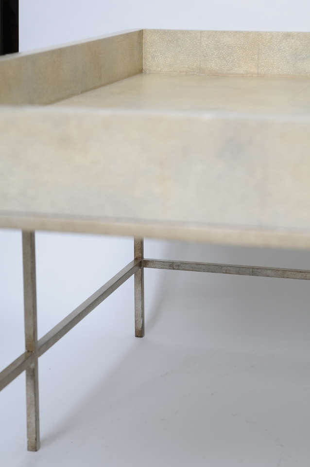 Faux Painted Shagreen Coffee Table at 1stDibs