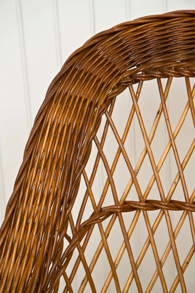 Natural Antique Wicker Rocker at 1stDibs