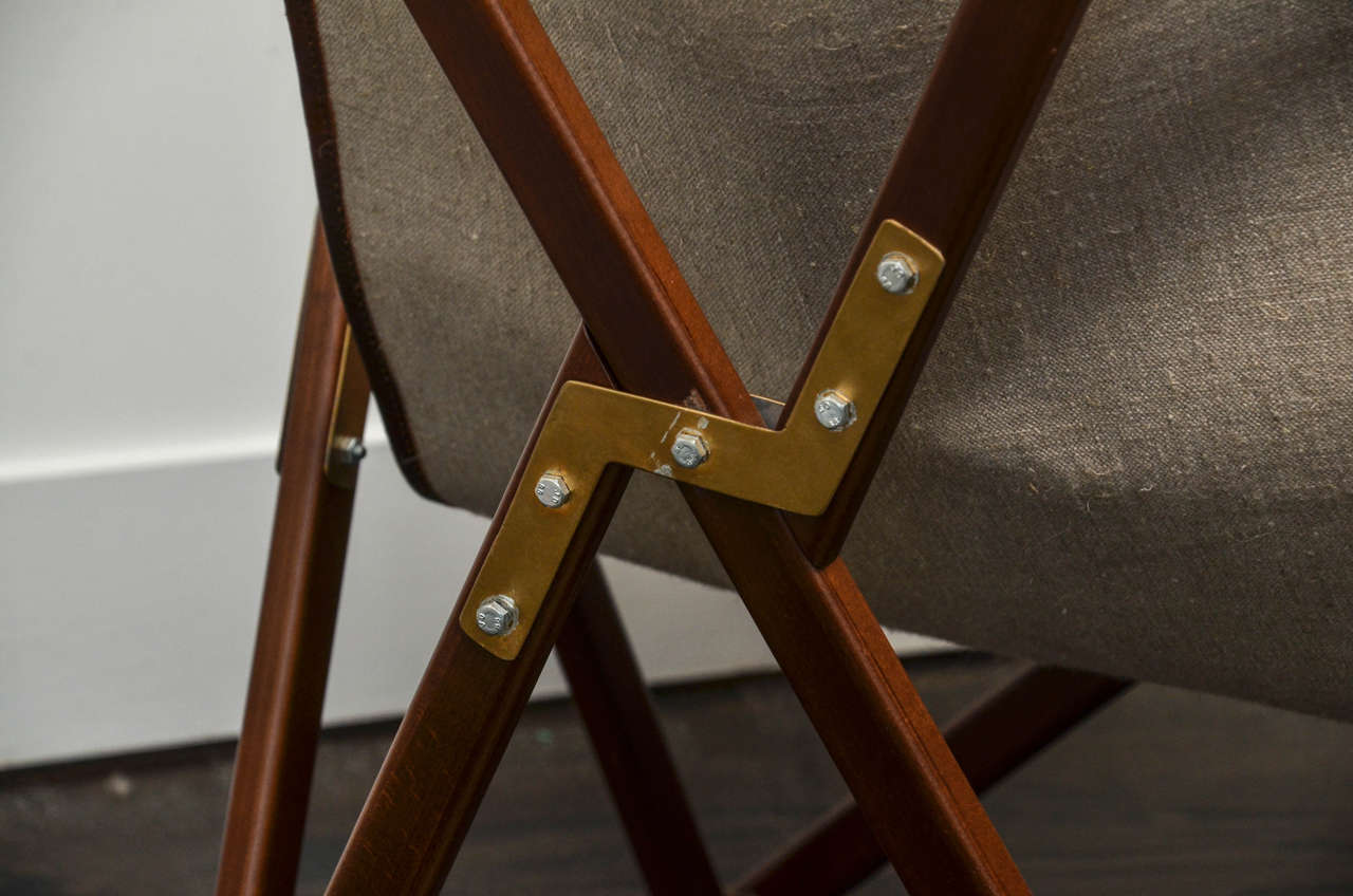 Contemporary Leather "Campaign" Chair at 1stDibs | campaign chair ...