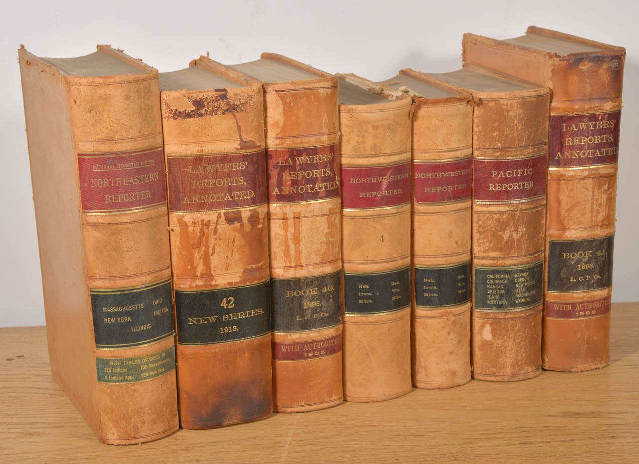 Northeastern Reporter and Lawyers Reports 1898-1906, Set of 7 Antique ...