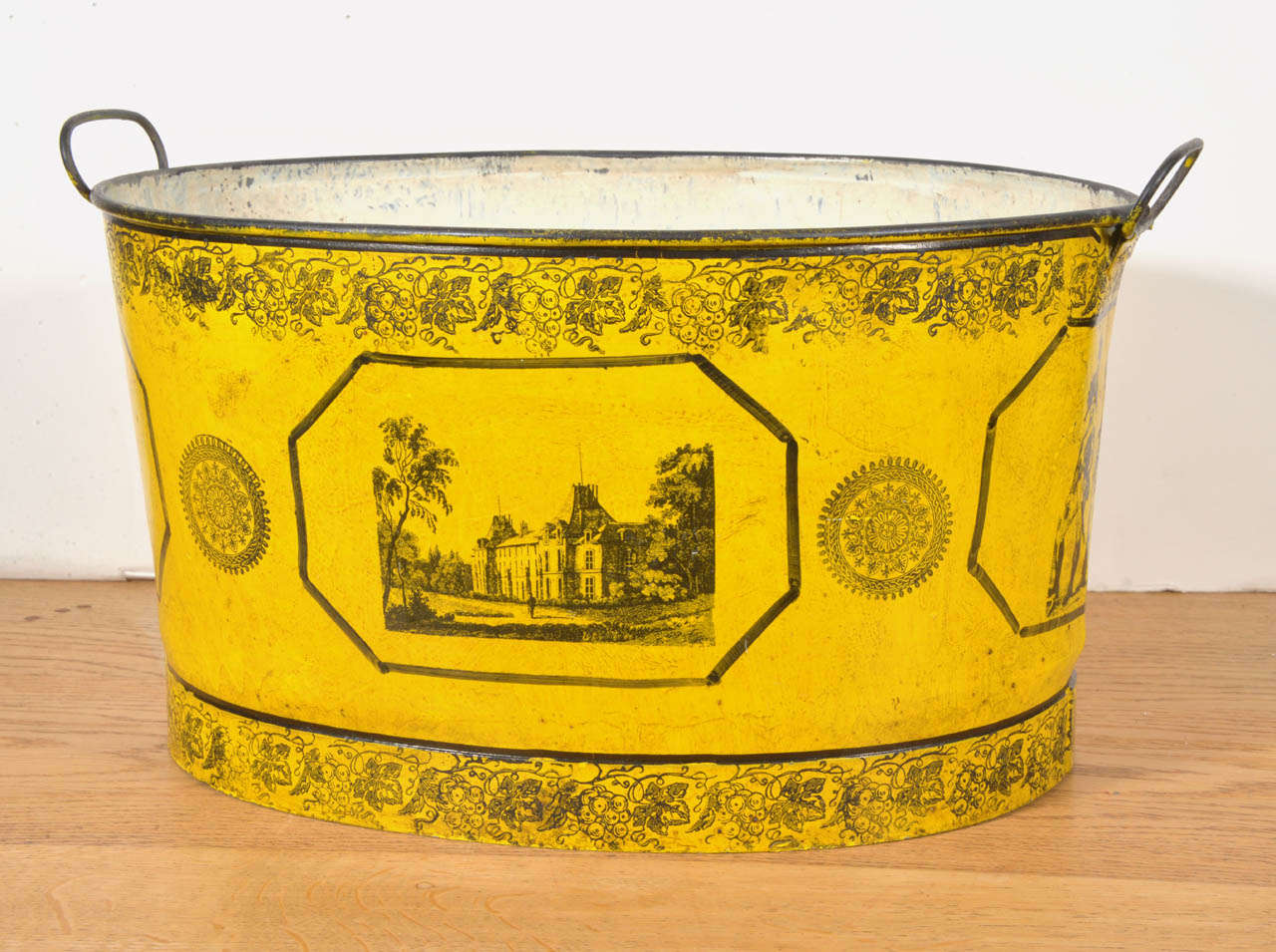Empire Tole Mustard Colored Planter at 1stDibs