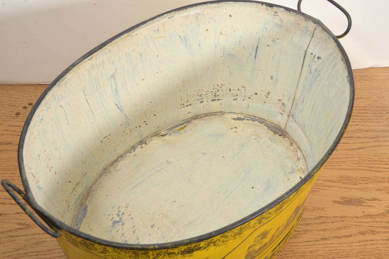 Empire Tole Mustard Colored Planter at 1stDibs