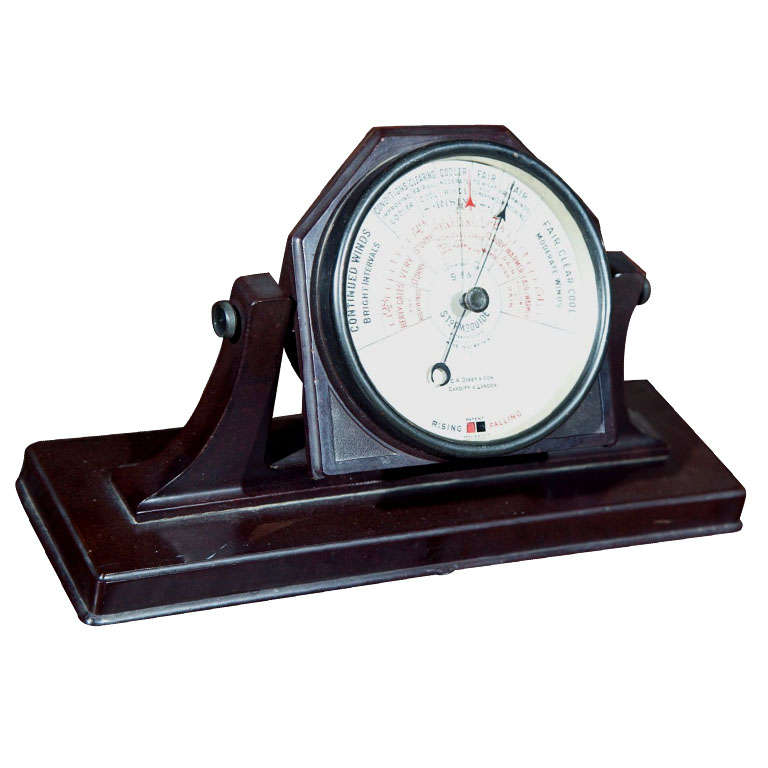 Rare and Unusual Storm Guide Desk Barometer in Bakelite at 1stDibs