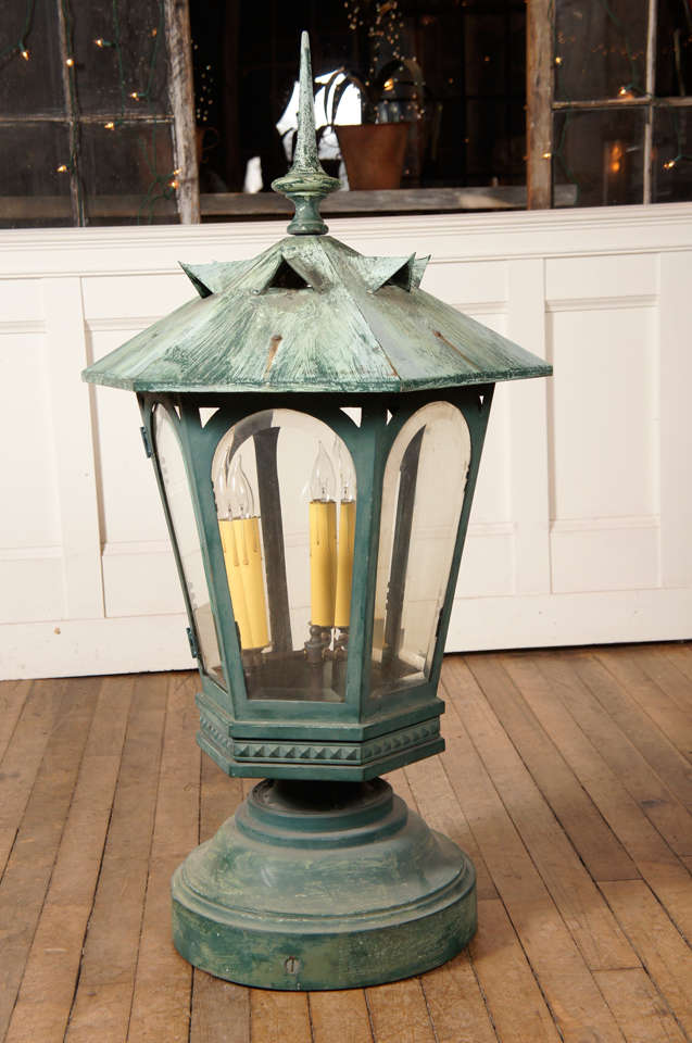 Large Pair Post Lanterns at 1stDibs