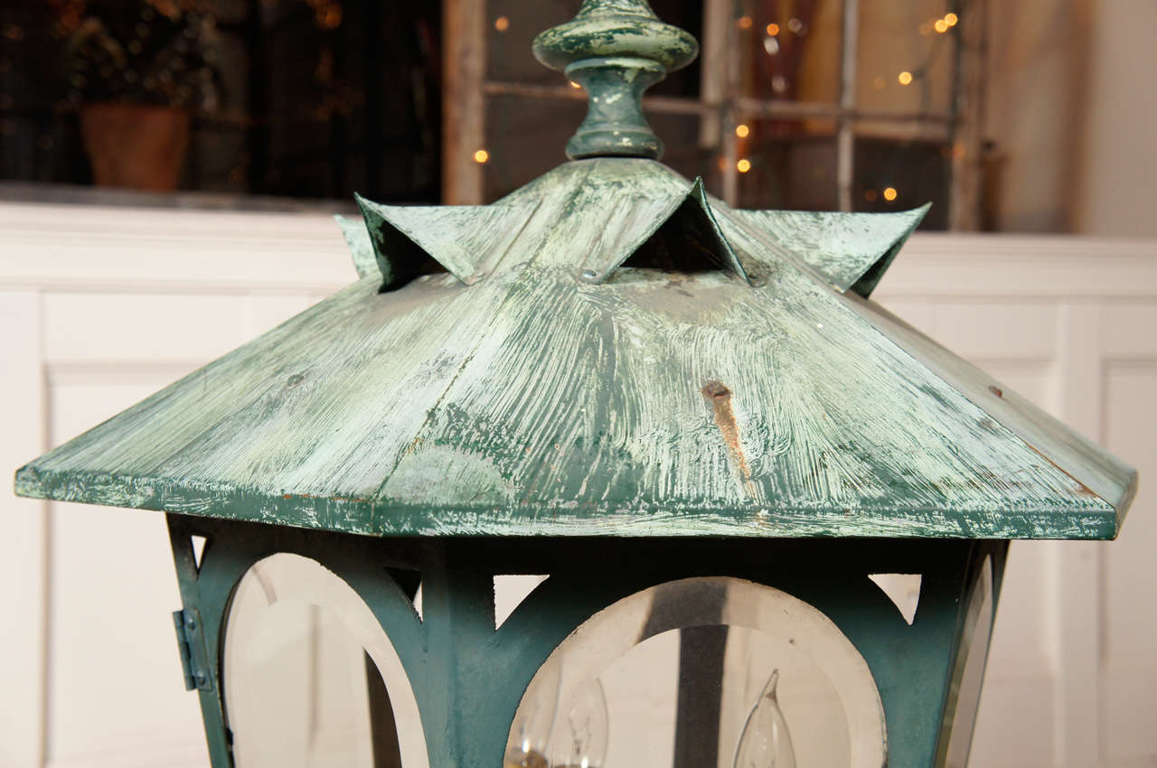 Large Pair Post Lanterns at 1stDibs