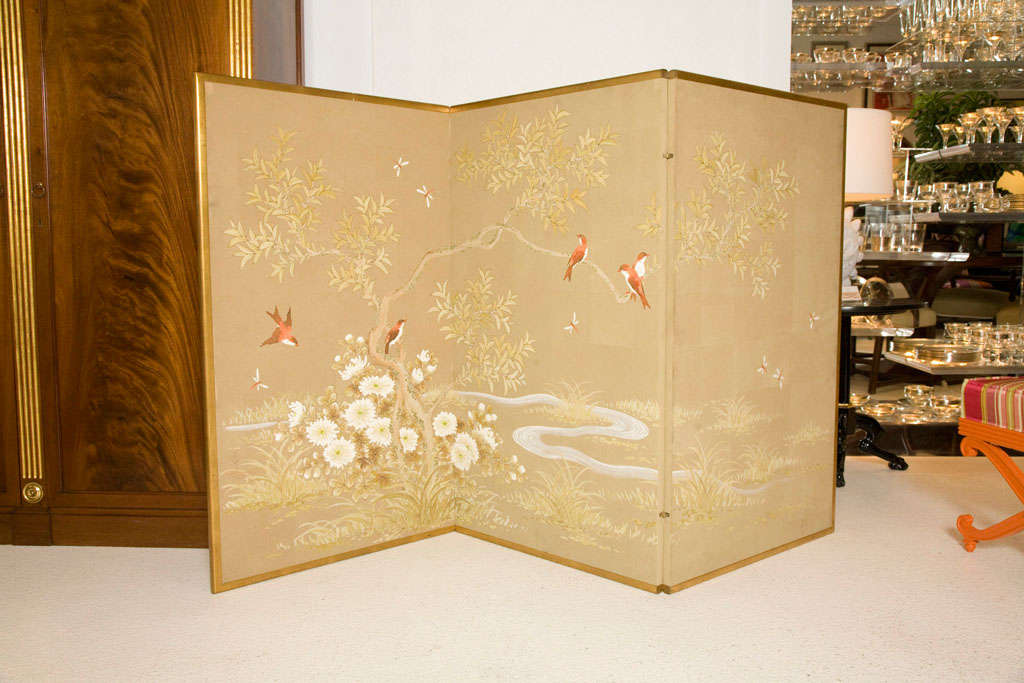 Low Three-Panel Folding Screen by Robert Crowder at 1stDibs | low ...