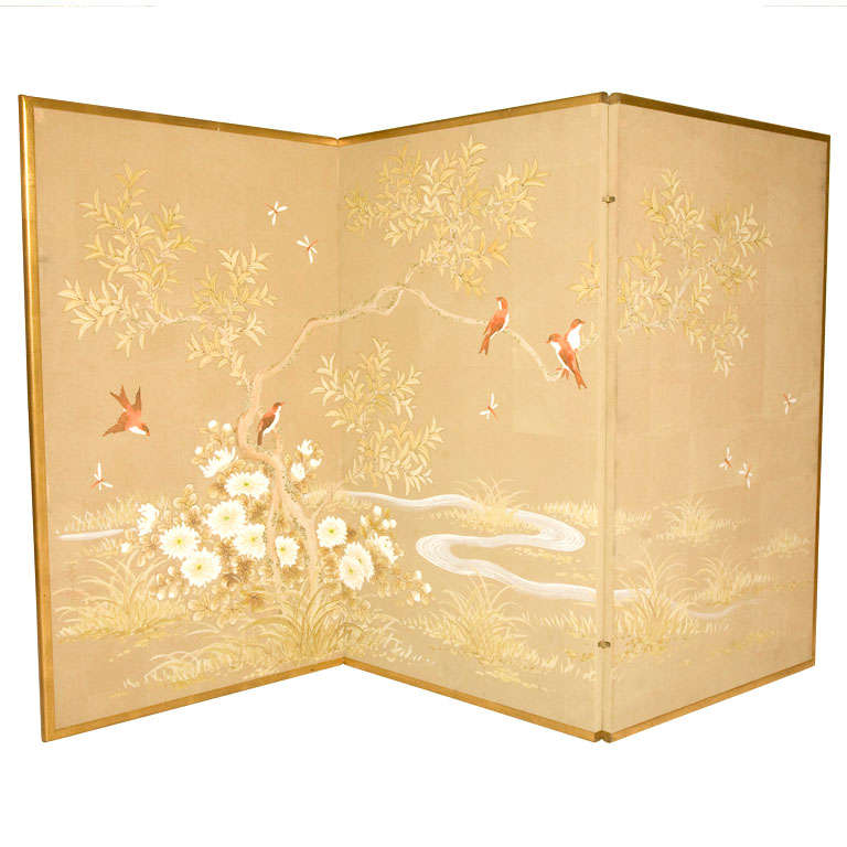 Low Three-Panel Folding Screen by Robert Crowder at 1stDibs | low ...