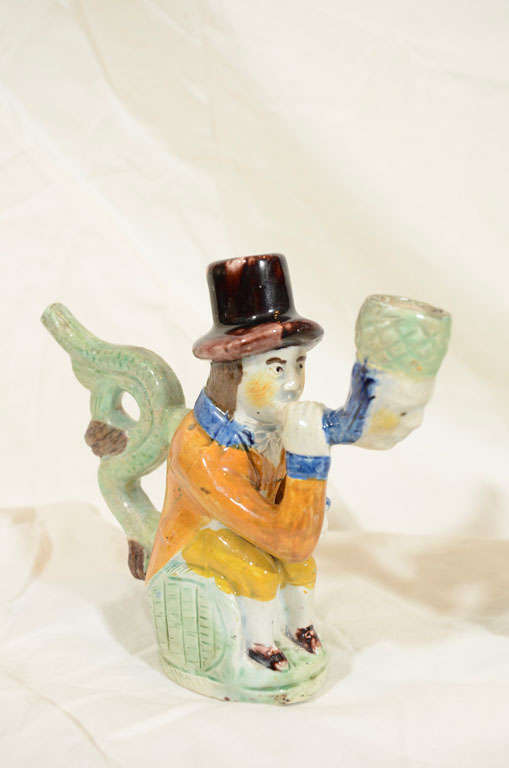 A Pair of Prattware Figural Pipes Martha Gunn and Sailor at 1stDibs