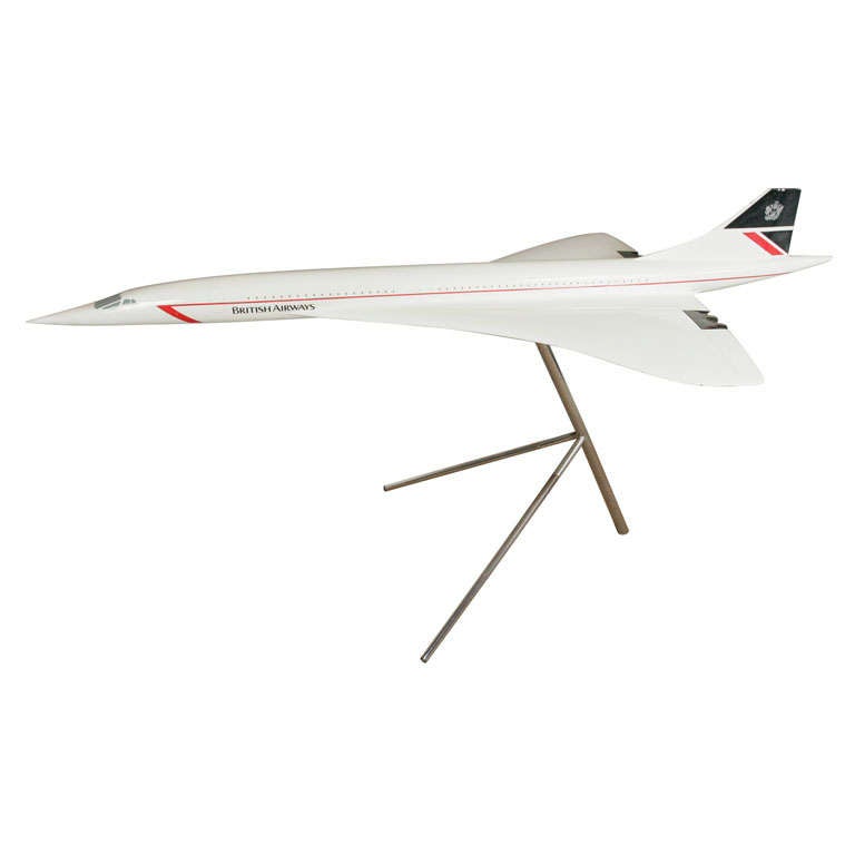 Large BA Display Model of Concorde at 1stDibs