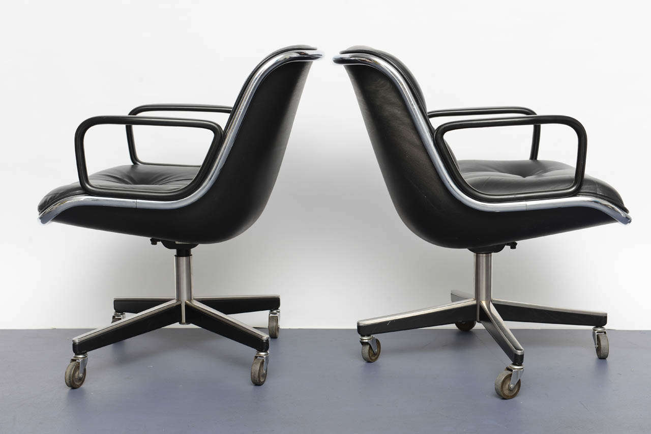 Pair Of Charles Pollock Executive Desk Chairs at 1stDibs