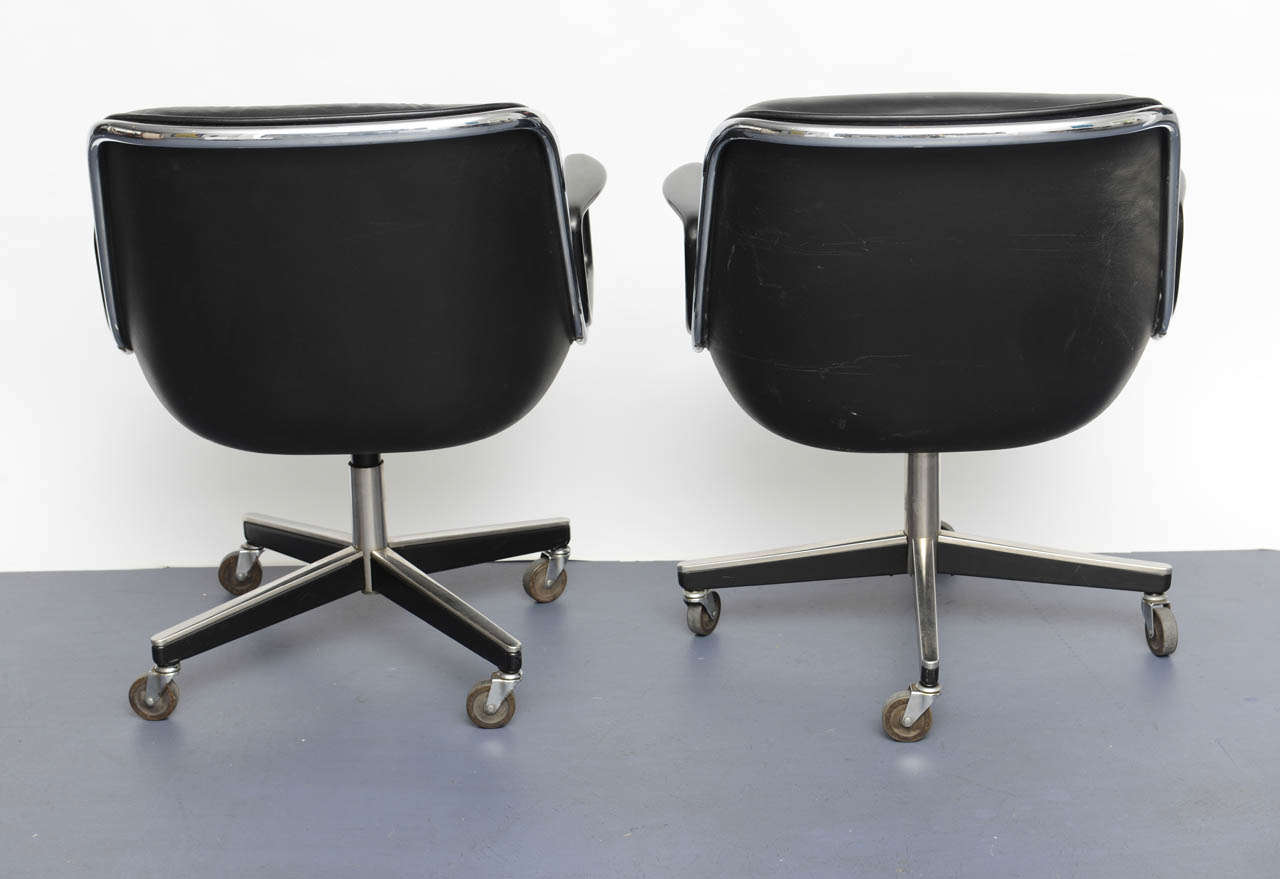Pair Of Charles Pollock Executive Desk Chairs at 1stDibs
