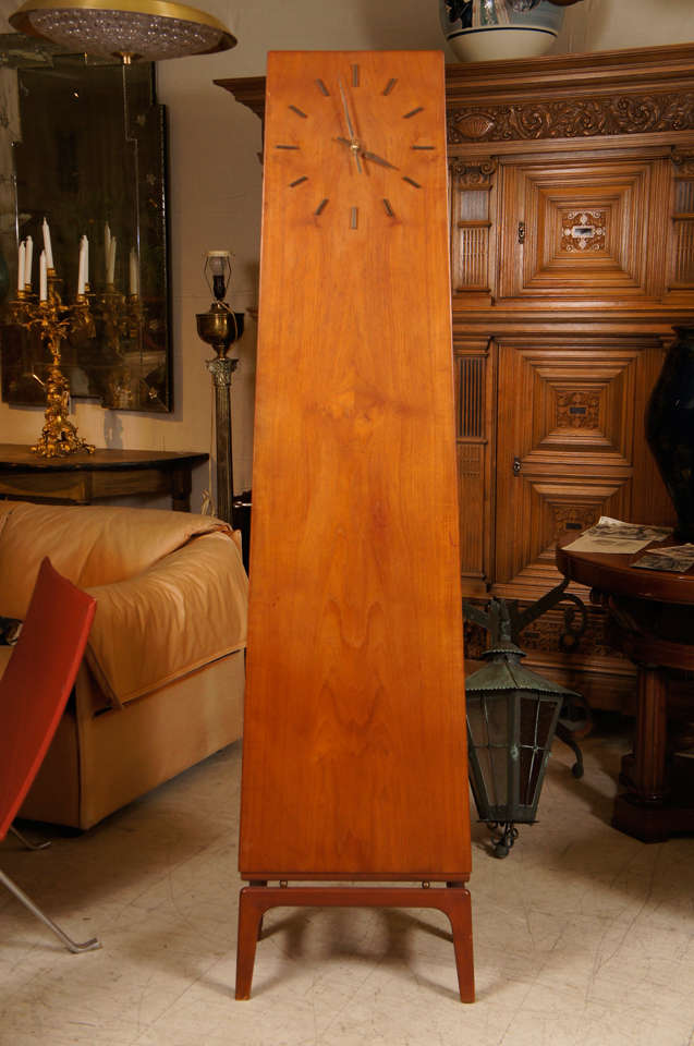 Danish Modern Teakwood Grandfather Clock at 1stDibs | teak grandfather ...