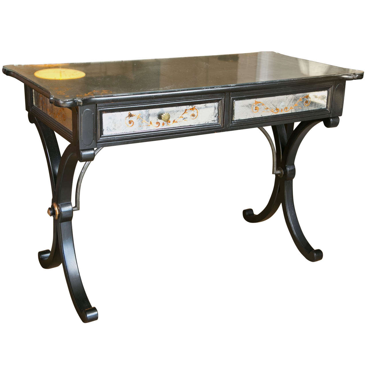 Tortoise Shell Faux Decorated Desk at 1stDibs | faux tortoise shell ...