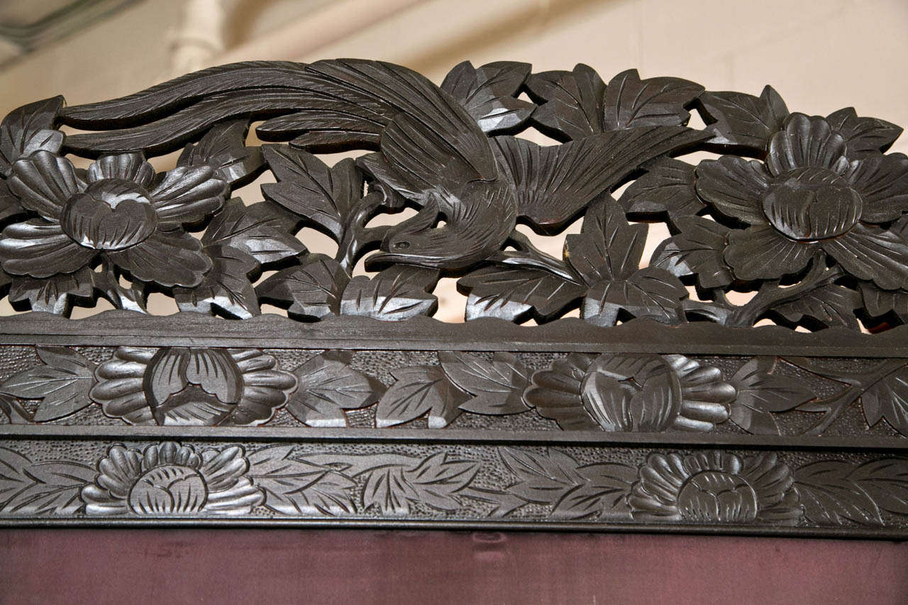 Two Panel Chinoiserie Decorated Embroidered Screens at 1stDibs