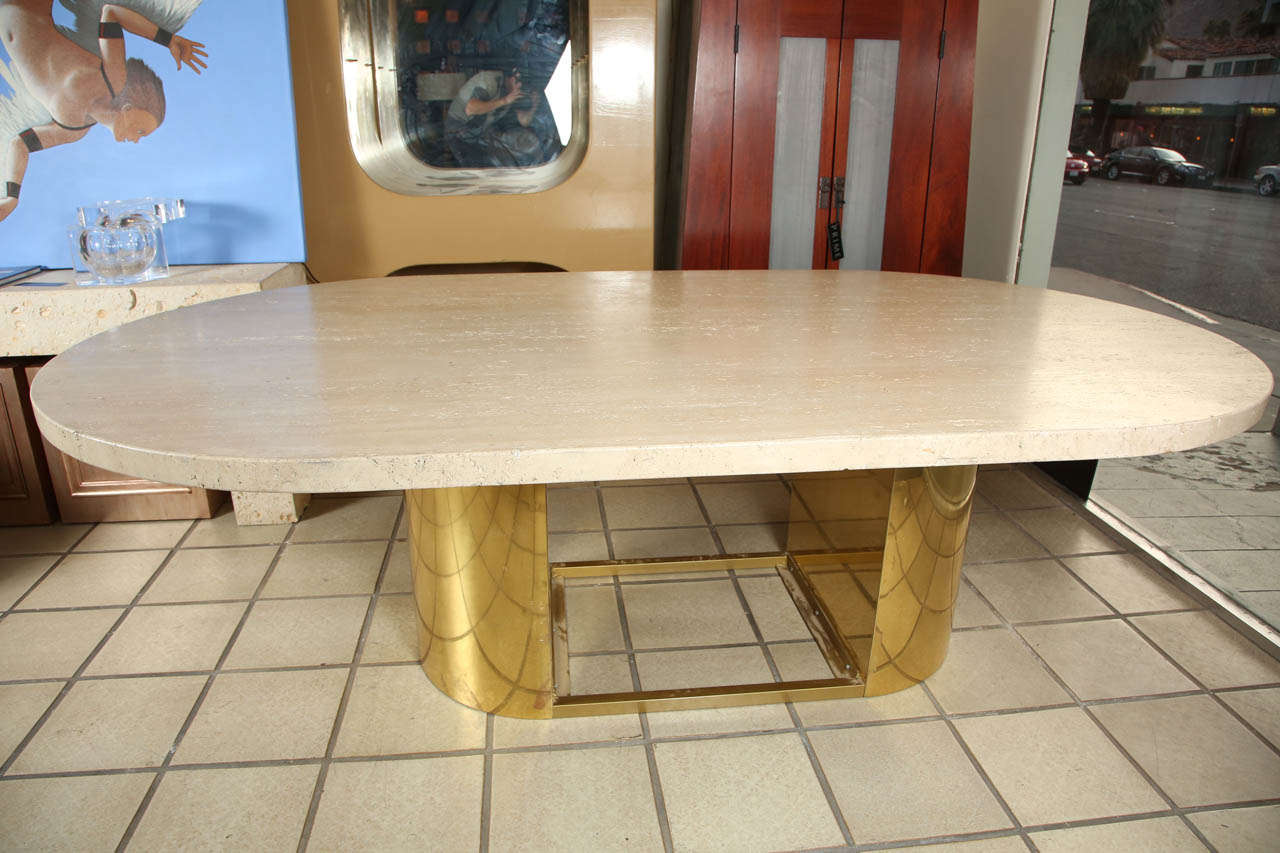 Magnificent Travertine Table by Steve Chase at 1stDibs