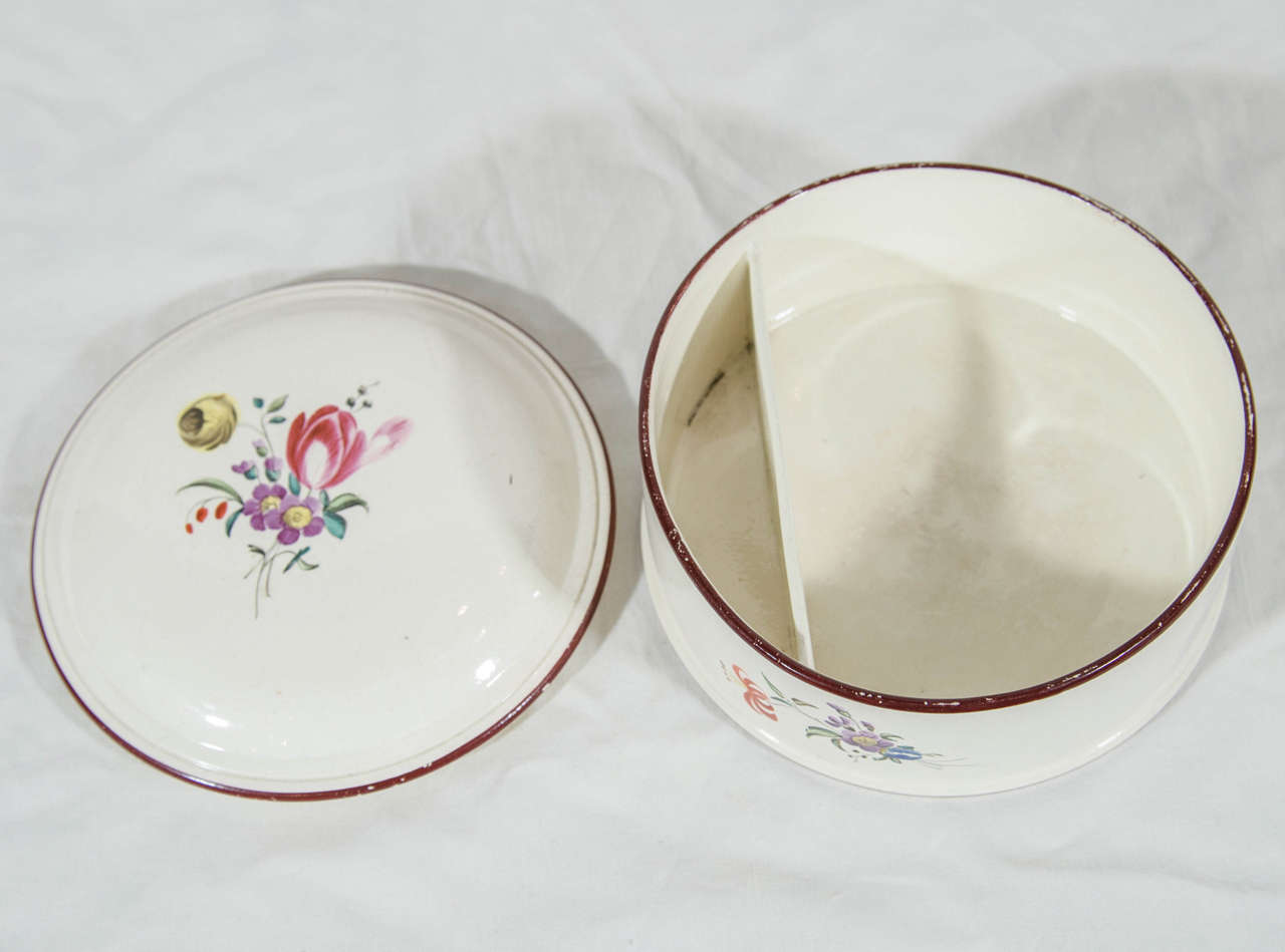 Antique 18th Century Creamware Covered Box Made circa 1780 For Sale at ...