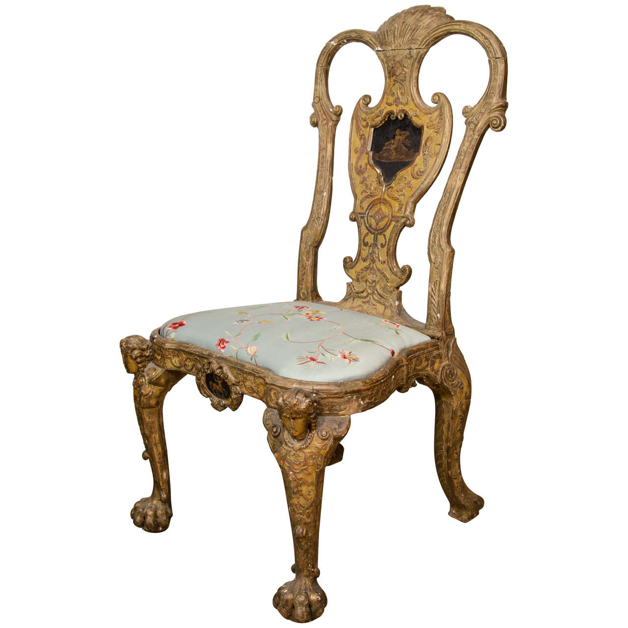 George I Style Giltwood Side Chair at 1stDibs
