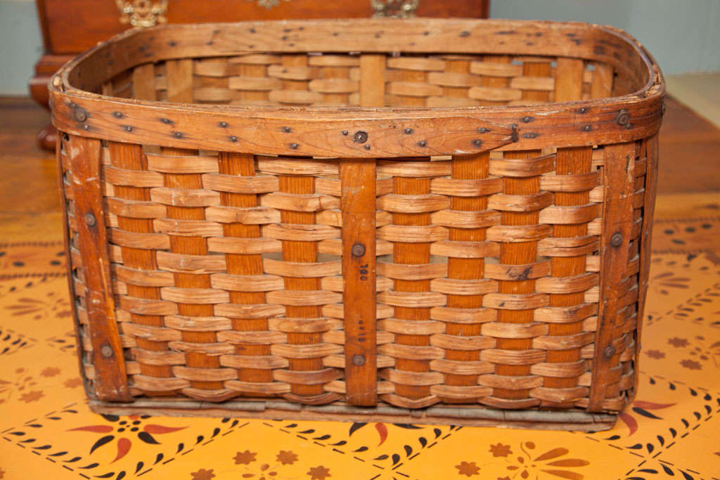 Huge Splint Basket at 1stDibs | wicker and splint basketry