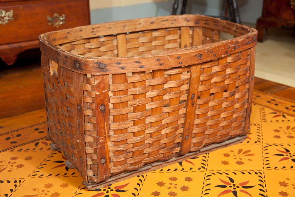 Huge Splint Basket at 1stDibs | wicker and splint basketry