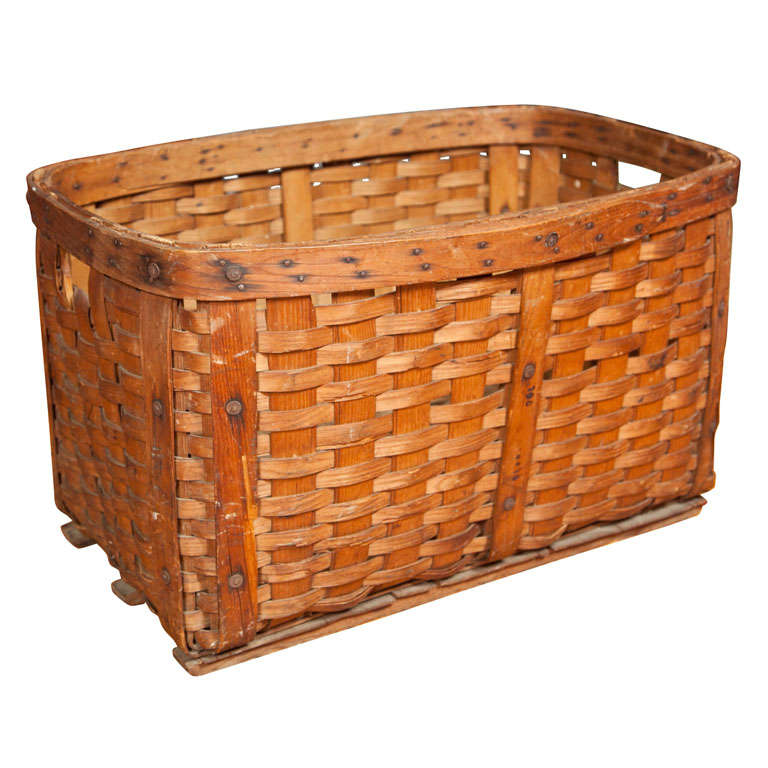 Huge Splint Basket at 1stDibs | wicker and splint basketry