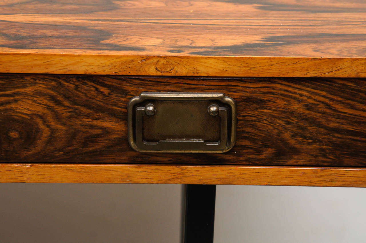 70's Rosewood Campaign Writing Desk at 1stDibs | 70s desk, 70's desk