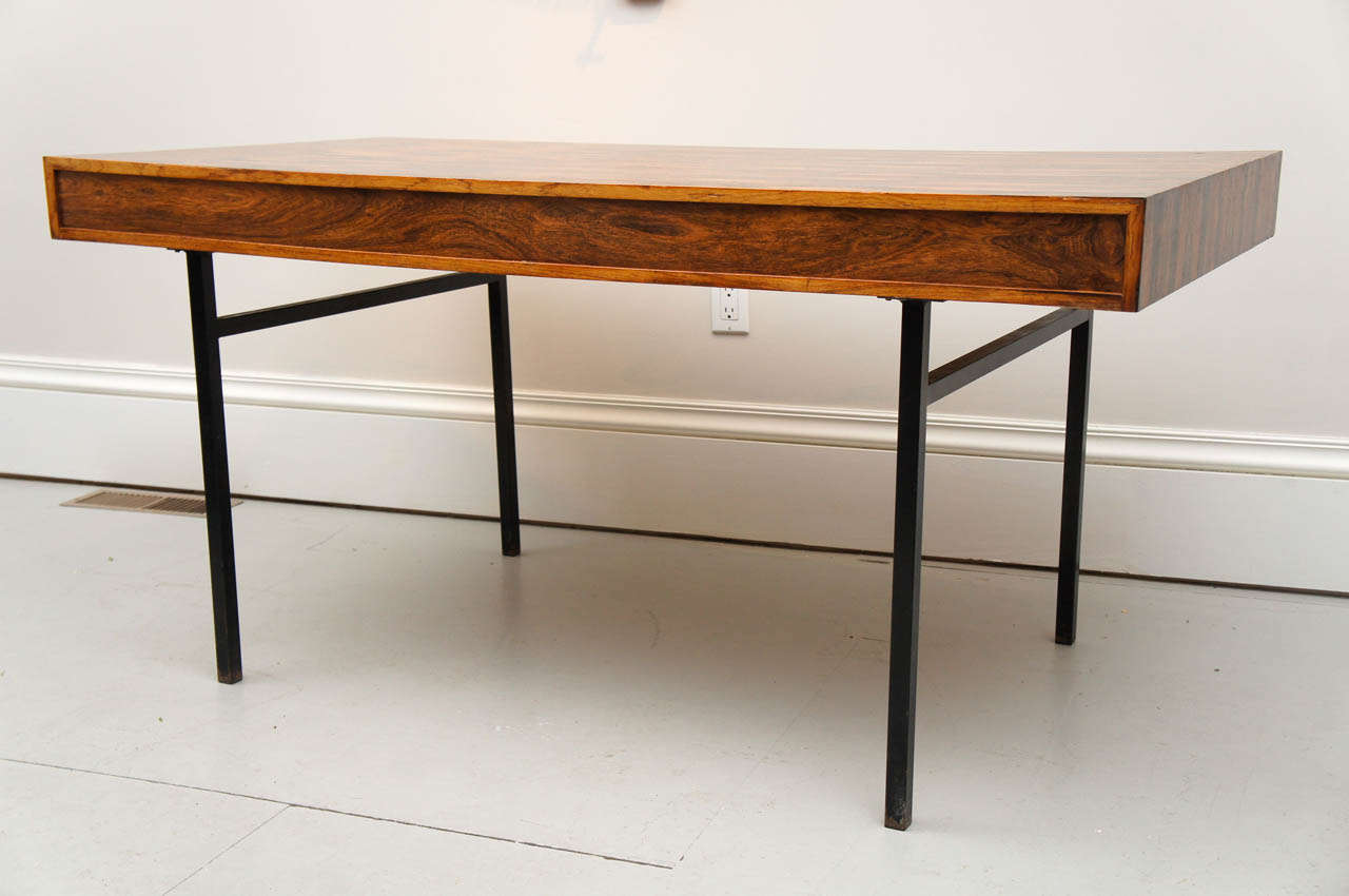 70's Rosewood Campaign Writing Desk at 1stDibs | 70s desk, 70's desk