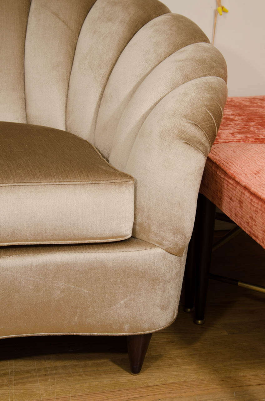 Pair Of Fan Back Upholstered Club Chairs at 1stDibs | upholstered fan ...