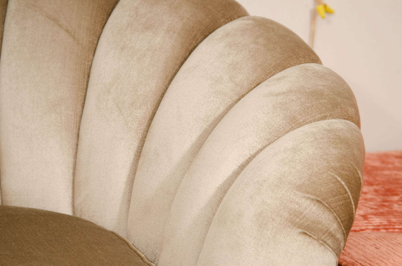 Pair Of Fan Back Upholstered Club Chairs at 1stDibs | upholstered fan ...