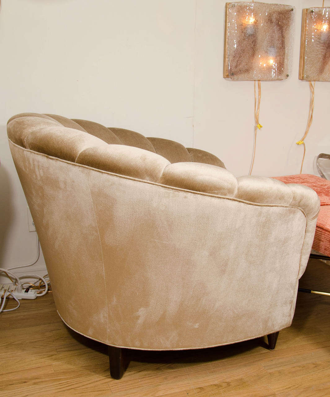 Pair Of Fan Back Upholstered Club Chairs at 1stDibs | upholstered fan ...