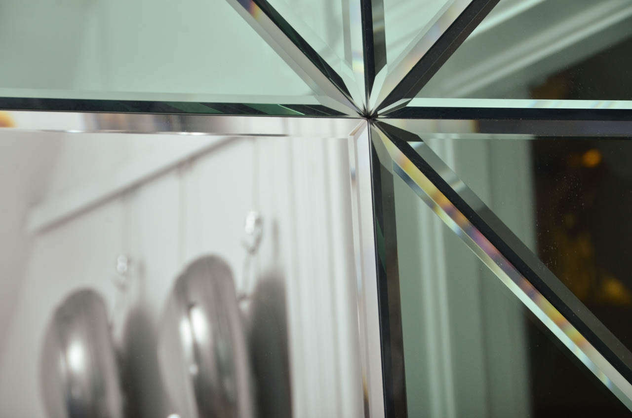 Green Glass Triangle Surround Bevel Mirror For Sale at 1stDibs | green ...